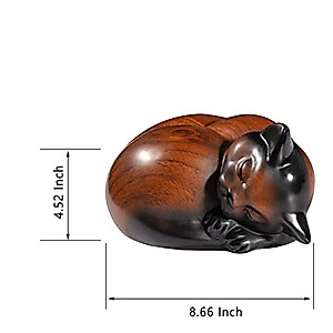 Kriss Art Pet Urns,Sleeping Resin Cremation Cat Urn, Cat Urns for Ashes, Small Animal Urn