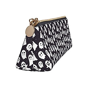 Halloween Ghost Pencil Case Women Pen Pouch Simple Carrying Box for Adult With Smooth Zipper Durable Lightweight for Office Organizer Storage Bag