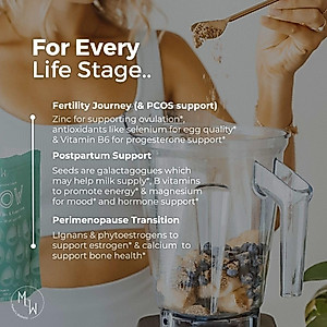 Manski's Wellness Glow & Radiant Seed Cycle Kit | PMS Support | Organic Seed Cycling | Natural Hormone Balance | Ease Cramps | Mitigate Cycle Symptoms | Vegan Supplement