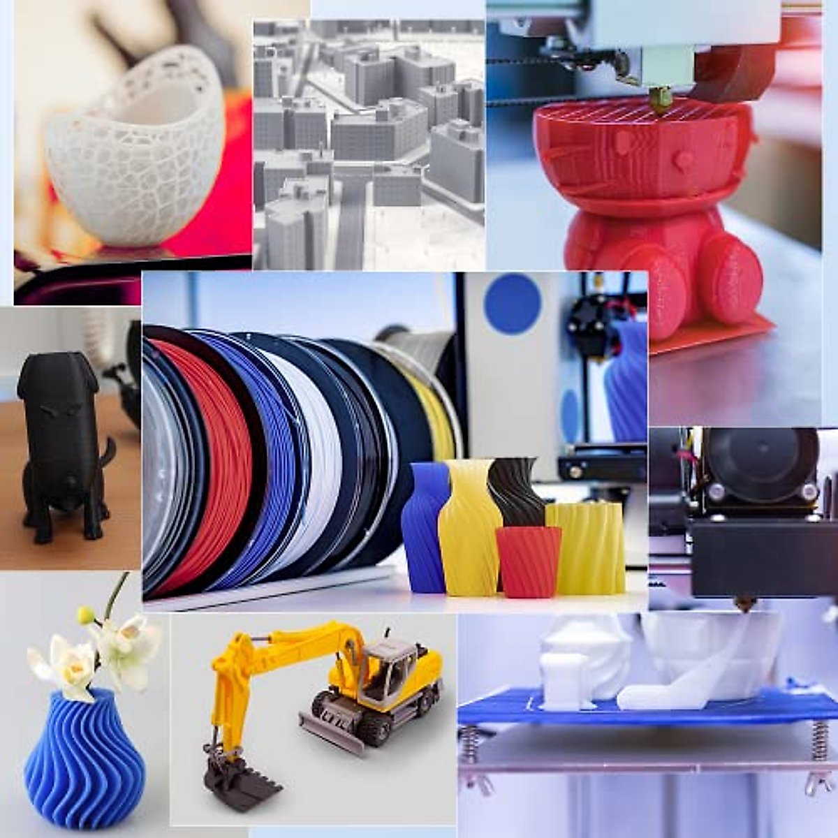 Official Creality 3D Printer Filament, ABS Filament 1.75mm No-Tangling, Strong Bonding and Overhang Performance Dimensional Accuracy +/-0.02mm, 2.2lbs/Spool