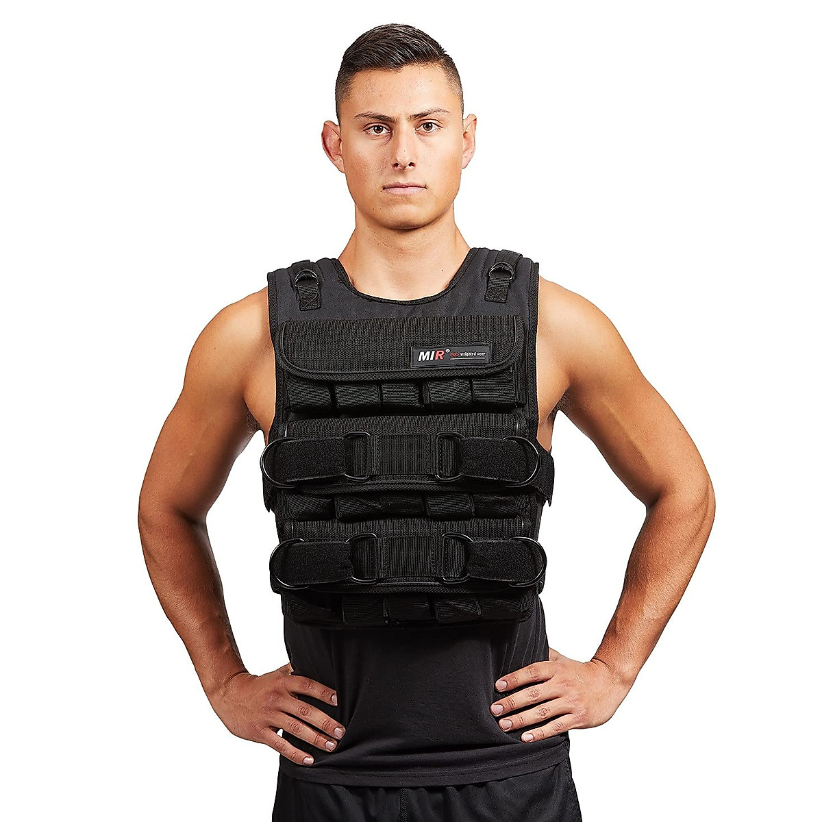 MIR PRO Weighted Vest With Zipper Option 45lbs - 90lbs (45LBS, STANDARD)