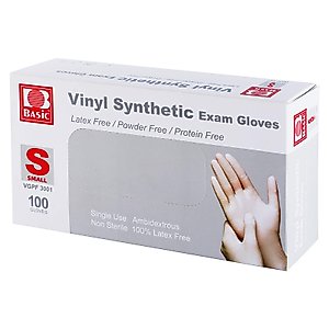 Oh! Trendy Disposable Medical Clear Vinyl Exam Gloves Industrial Gloves - Latex-Free & Powder-Free 100PCS (Small)