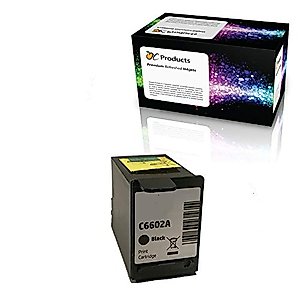 OCProducts Remanufactured Ink Cartridge HP C6602A Black Ink Cartridge for Addmaster IJ 6080 6160 7100 Ithaca BankJet 2500 Ithaca KitchenJet 1000 Ithaca POSJet 1000 1500 Digital Check TS500