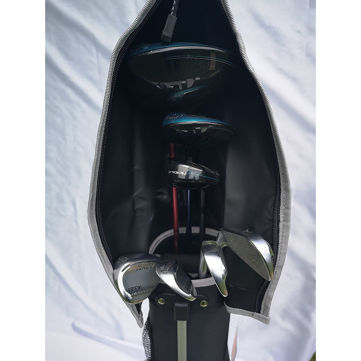 C4 A99Golf Men's and Women's Range Sunday Pencil Carry GOLF Stand Bag golf travel bag Removable Top Cover with Strap and Stand White Great gift for golfer!