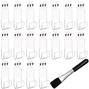 Dexspoeny Clear Acrylic Vinyl Record Display,NO Drill Vinyl Record for Wall,18Pcs Record Holder With Removable Adhesive for Music Records Collector Record Store and Vinyl Lover