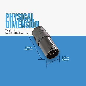 SIRS-E 2-Pack - CPoint DMXterminator XLR 5 Pin DMX Terminator 120 Ohm XLR5-TERM