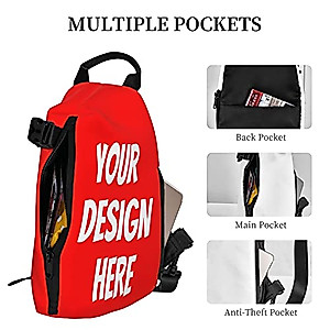 Custom Crossbody Chest Bag Custom Crossbody Backpack Your Own Add Your Design Sport Shoulder Crossbody Bag Customized Gifts Customized Gifts Personalized Photo Gifts Custom Gifts For Men,Black-3
