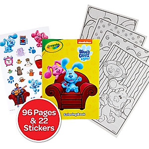 Crayola Blues Clues Coloring Book with Stickers, Gift for Kids, 96 Pages, Ages 3, 4, 5, 6