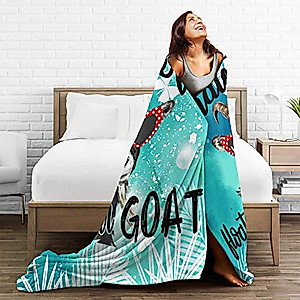 MYSTCOVER Whatever Floats Your Goat Throw Blanket Super Soft Lightweight Luxurious Cozy Warm Fluffy Plush for Bed Couch Living Room