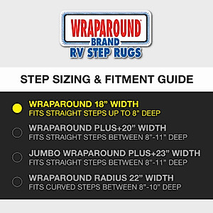 Prest-O-Fit 2-1042 Wraparound RV Step Rug Black 18 in. Wide