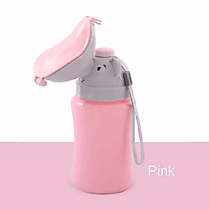 Portable Urinal Potty Travel Potty-for Emergency Urinal Baby Toilet Child Pee Training,Kids Potty Car Travel and Camping Outdoor Use Very Convenient (500ml, Pink)