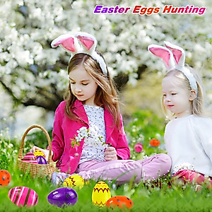 HALOGATE Easter Eggs Fillers Easter Basket Stuffers, 12 PCS Plastic Easter Eggs with Pull Back Cars Inside, Easter Egg Surprise Filled Toy Vehicles for Kids Gifts Party Favors Easter Eggs Hunt