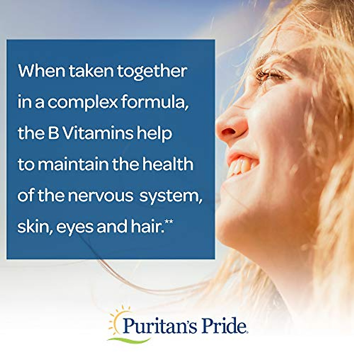 Puritan's Pride -100 Complex Timed Release Supports Energy Metabolism, Caplets, Vitamin B, 250 Count