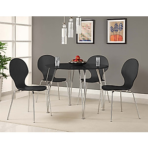 DHP Bentwood Round Dining Table Top, Contemporary Design for your Kitchen, Legs sold separately - Black, Medium
