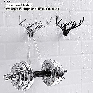 Fullgaden Upgraded Version Wall Hooks, Key Holder,Decorative Deer Head Hanger Organizer Rack with Adhesive for Home or Office and Kitchen Bathrooms Lavatory Closets, White