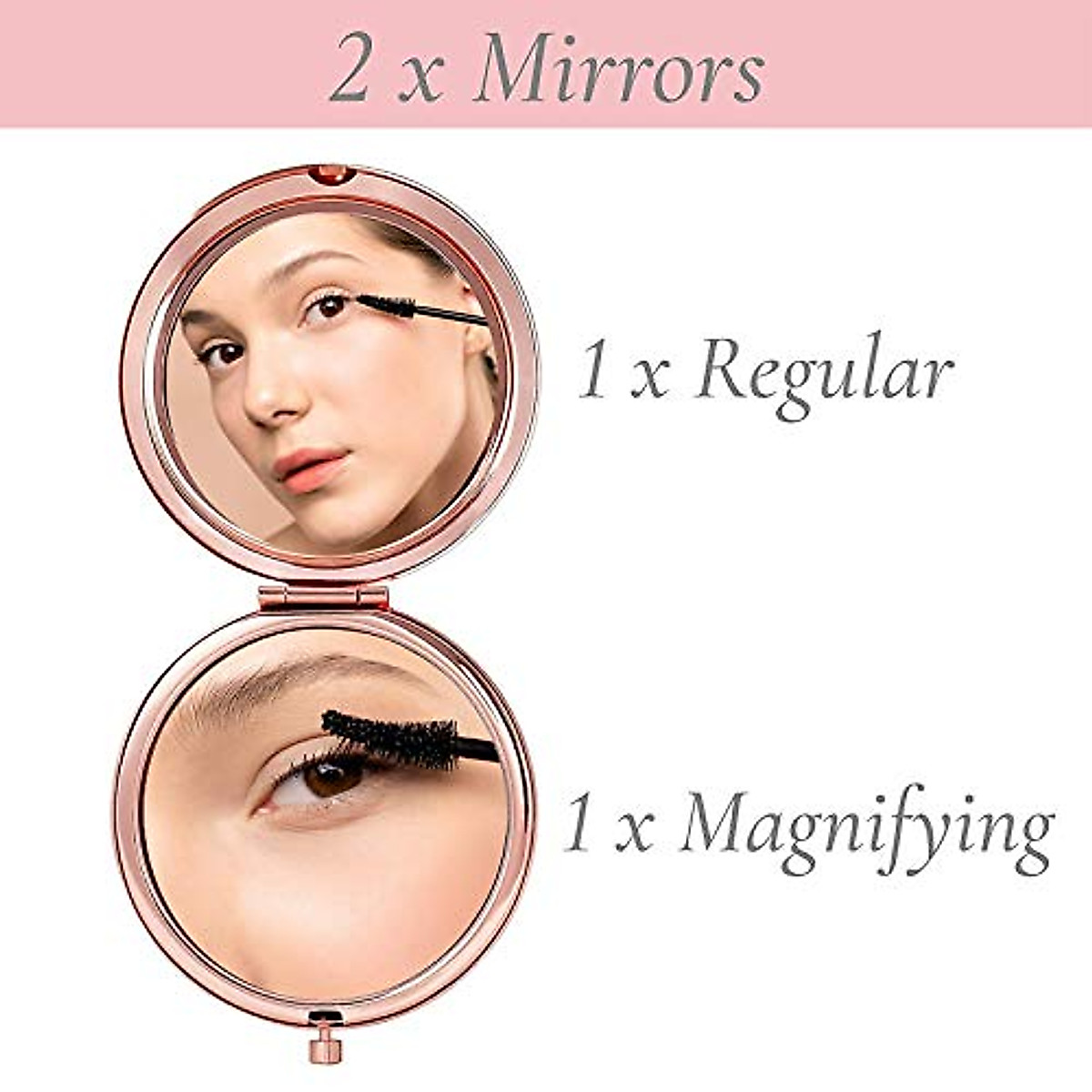 ZOORON Sister Gifts from Sister Brother, Sisters Birthday Gift Ideas, Rose Gold Compact Mirror with Treasured Message for Birthday, Christmas, Graduation and Special Celebration