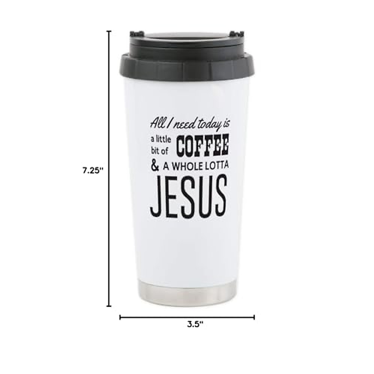 CafePress All I Need Today Is A Little Bit Of Coffee & A Who 20 oz. Insulated Stainless Steel Coffee Tumbler
