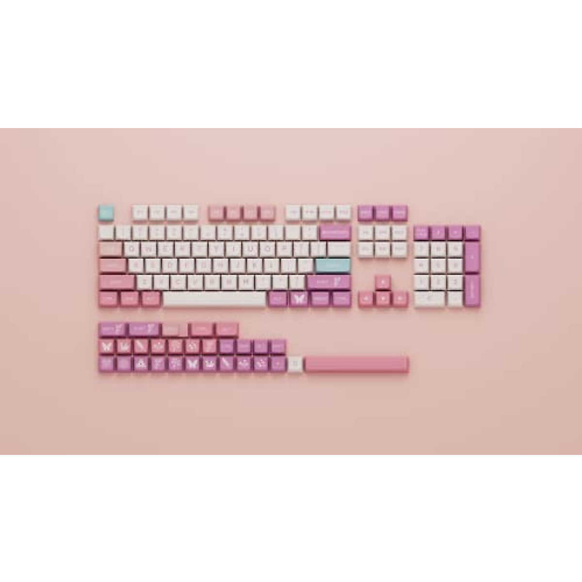 ILYCHEEGAMI PBT keycaps XDA Cute Pink keycaps Dye Sublimation Universal Mechanical Keyboard keycaps Compatible with Cherry MX switches,Gateron,Kailh TTC JWK Kawaii pbt keycap Set Keyboard keycaps