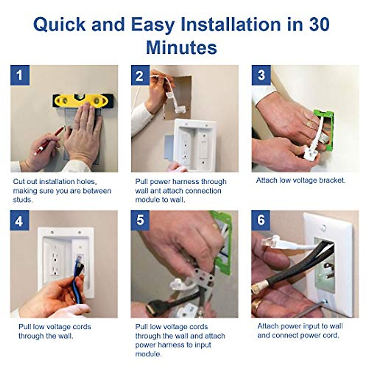 C2G/ Cables To Go 16314 Wiremold In-Wall TV Power Kit