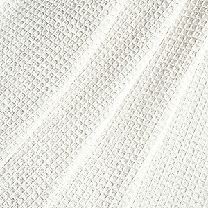 Lush Decor Waffle Cotton Knit Throw Blanket, 60" x 50", White