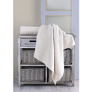 Hammam Linen Bath Sheet Towels 6 Pieces Bundle | Includes: 2 Luxury Bath Sheet Towels, 4 Hand Towels | Quality, Soft Towel Set | Sea Salt