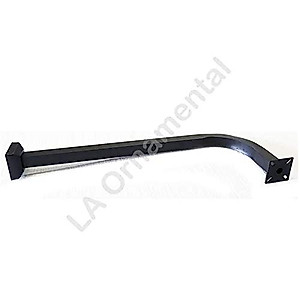 Aluminum Gooseneck Pedestal Keypad Stand Access Control Pedestal mounts gate keypad mounting Post 2" x 2" x 42" (Black)