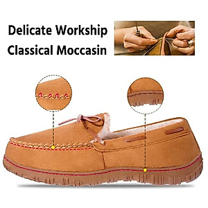 MIXIN Mens Slippers Indoor Outdoor Memory Foam House Shoes Anti-Slip Moccasins Slippers for Men