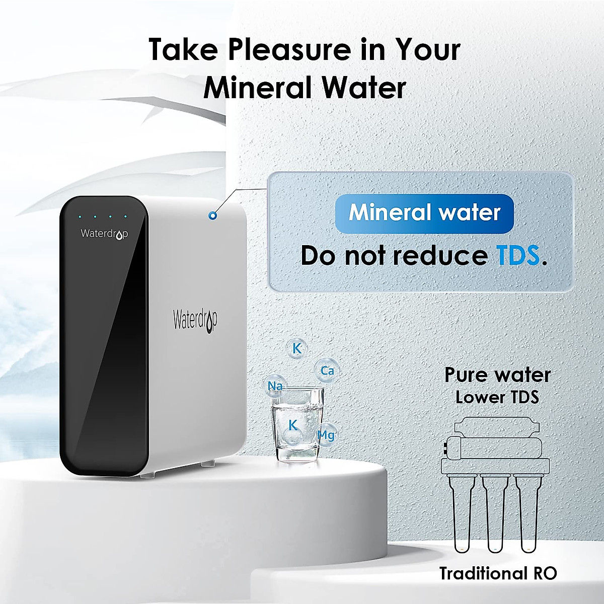 Waterdrop TSU 0.01μm Ultra-Filtration Under Sink Water Filter System and Waterdrop TSPP Under Sink Sediment Water Filter