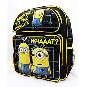 Despicable Me Medium Backpack Minions to The Rescue Black 14" New DL30407