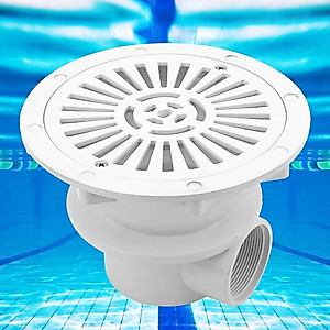 Maxmartt Pool Floor Main Drain 2 inch White Main Drain Water Inlet Draining Accessory Vinyl Pool Main Drain Liner for Swimming Pool