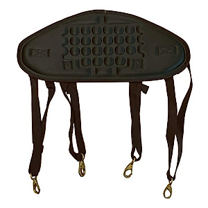 Pactrade Marine Adjustable Straps Black Padded Kayak Back Canoe Backrest Support Comfy Cushion Sit On Top Fishing Brass Clips Canoeing Kayaking Rafting Rest Pad Antiskid (2)