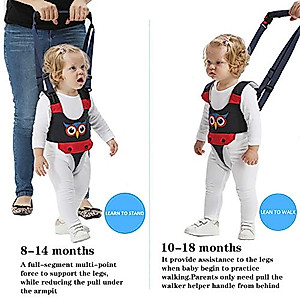 IULONEE Baby Walker, Handheld Kids Toddler Walking Harness Helper Assistant Protective Belt Child Activity Walker Adjustable Standing Up Walking Learning Helper for Toddler 7-24 Month (Blue)