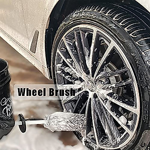 Gy-Adc 2Pcs Car Wheel and Tire Brush Set, Premium Microfiber for Safe Cleaning of Wheels, Rims, and Tires, Suitable for Cars, Trucks, and Motorcycles