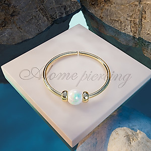 Thin 14k Gold Filled Tiny Nose Ring Hoop - 2 mm White Opal piercing Nose Hoop - 24 gauge very Thin Nose Hoop Tiny Piercings Nose Rings hoop - Opal nose rings