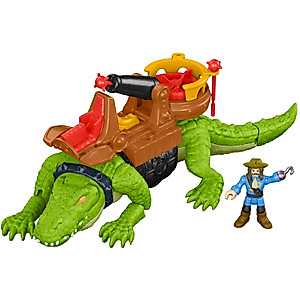 Fisher-Price Imaginext Preschool Toys Pirate Hook & Walking Crocodile 5-Piece Figure Set for Pretend Play Kids Ages 3+ Years
