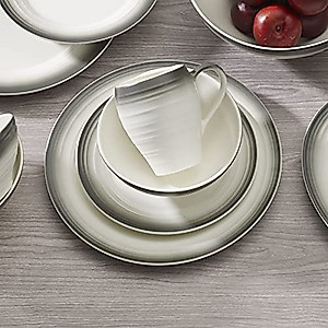 Mikasa Swirl Ombre Graphite 16 Piece Dinnerware Set, Service for 4