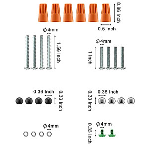 Qc 2 Pack Universal Light Fixture Mounting Bracket, 4 Inches Diameter Steel Crossbar Plate with Ground Screw for Mount Wall Light, Close to Ceiling Light, Chandelier Silver