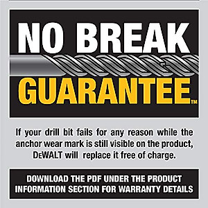 DEWALT Drill Bit, High Impact, 4 Cutter, SDS MAX, 1-1/2-Inch x 31-Inch x 36-Inch (DW5859)