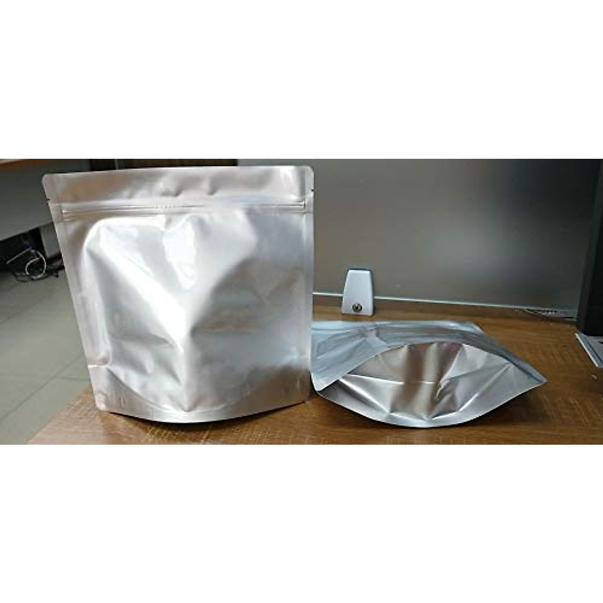 (50pcs) MRE (Meal,Ready-to-Eat) Stand-up Mylar Bag with Re-sealable zipper for Long Term Food Storage, 8.5”x8.5” / (Strong 7 mil/180 micron Thick)