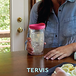 Tervis Island Tropical Hibiscus Collection Made in USA Double Walled Insulated Tumbler Cup Keeps Drinks Cold & Hot, 16oz 4pk, Assorted Tropical Hibiscus - No Lid