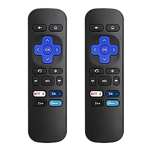 Universal Replacement Remote Control Compatible with Roku Express，for Roku Box, for Roku Player，for Roku Premiere，Compatible for Roku 1/2/3/4 (HD,LT,XS,XD).(NOT for Roku Stick and Roku TV)(Pack of 2)