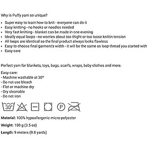 4 skn/Ball Alize Puffy Baby Big Loop Blanket Yarn 100% Micropolyester Soft Yarn 400gr 39.3 yds (55-White)