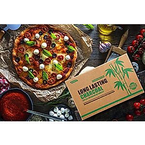 BGGWOLF Charcoal 100% Natural Blocky Charcoal Made from Bamboo, Green Healthy Burning Non-Toxic, Suitable for Family Dinner Party Outdoor Play for Barbecue，5lb