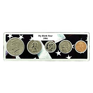 1994-5 Coin Birth Year Set in American Flag Holder Uncirculated