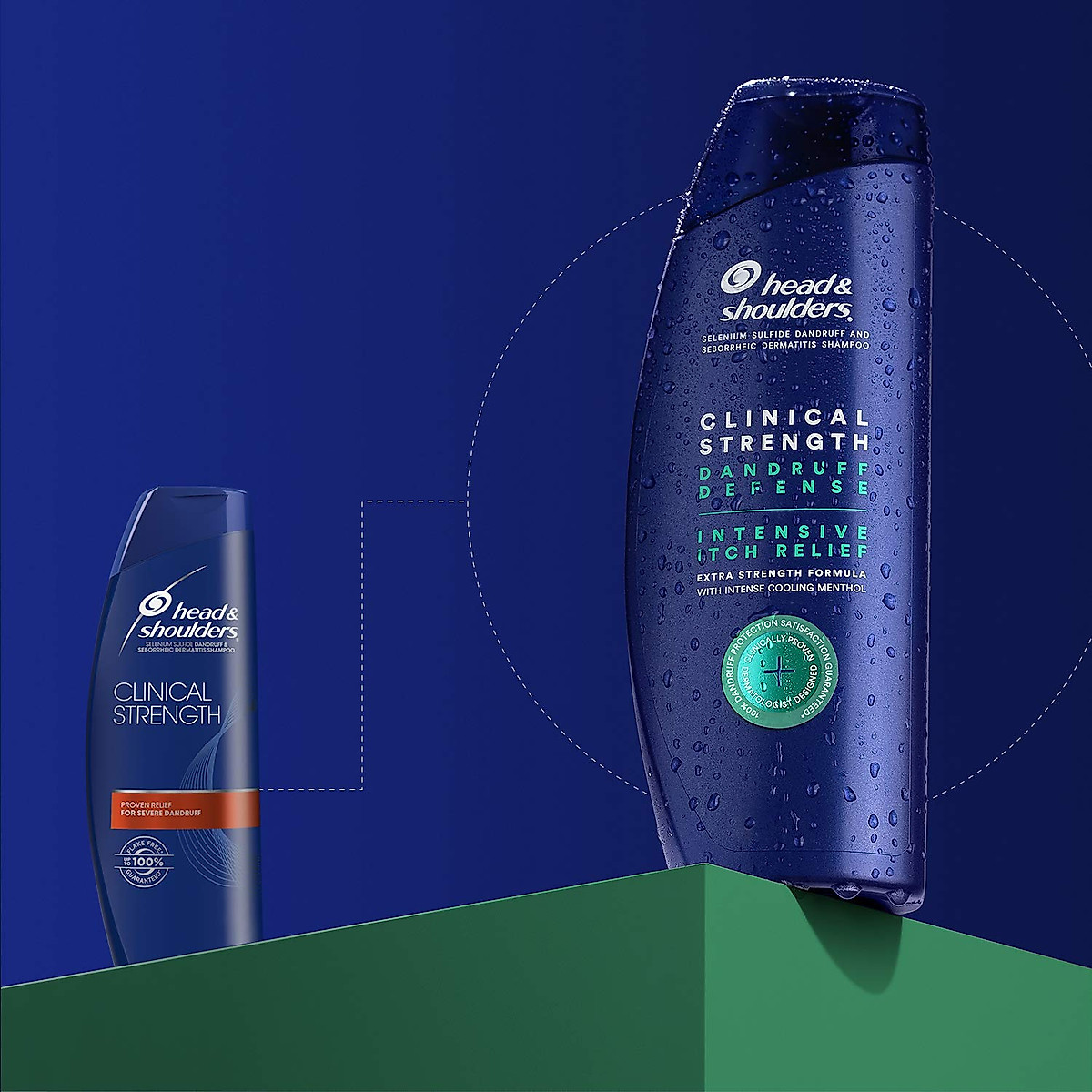 Head & Shoulders Clinical Strength Dandruff Defense Intensive Itch Relief Shampoo, 13.5 Fl Oz, 5.349 Fl Oz