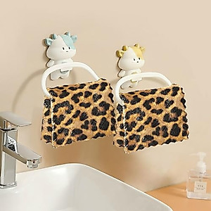 FRODOTGV Seamless Leopard Texture Skin Microfiber Kitchen Towels Rags Dish Towels Tea Towel Terry Cloth Kitchen Hand Towels Kitchen Hand Towels Hanging