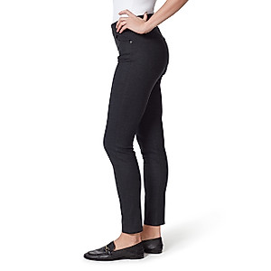 Gloria Vanderbilt Women's Avery Ponte Slim Pull on Pant, LYONS CROSSHATCH PLAID, 12