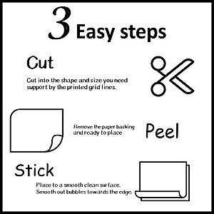 AcrossSea Clear Dry Erase Board Sticker - 10 Sheets of A4 - Transparent Self Adhesive White Board Sticker - Clear Dry Erase Board for Refrigerator, Desk, Office & Kids Room