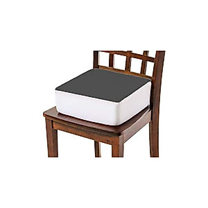 Comfort Finds Rise with Ease Seat Cushion - Thick Firm Chair Cushion Booster - Extra Thick Foam Pad for Home, Patio, Office and Car Seats - Extra Supportive Lift - 15.5 X 18 X 5 - Gray