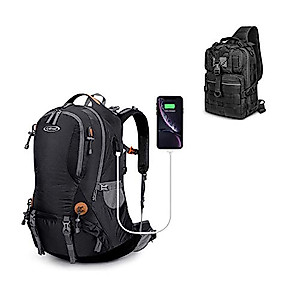 G4Fee 50L Hiking Climbint Bakcpack with Tactical Sling Small Backpack Ragne Bag